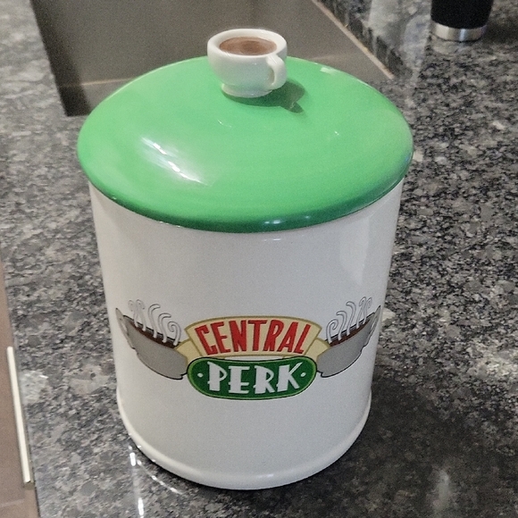 Kitchen | Central Perk Ceramic Canister With Green Lid | Poshmark